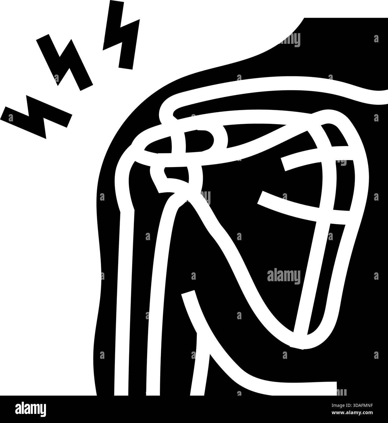 rotator cuff injury diagram glyph icon vector illustration Stock Vector ...