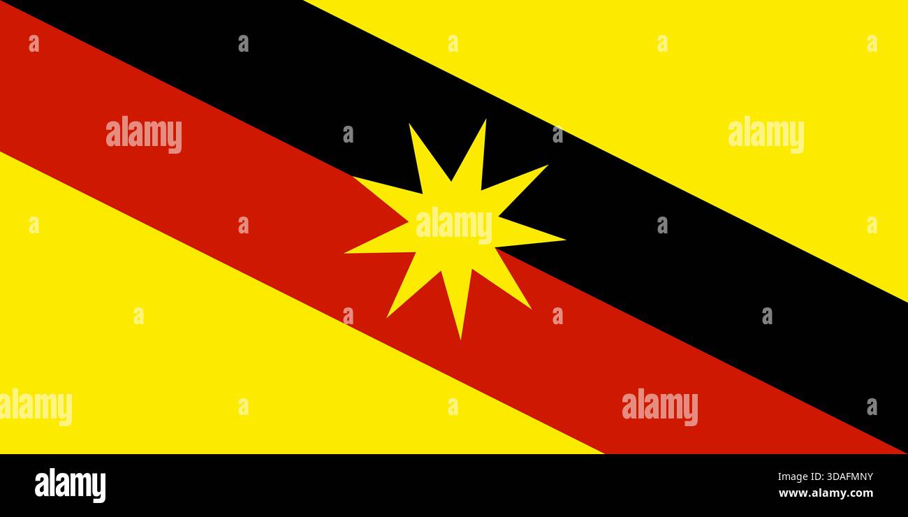 Historical flag sarawak Stock Vector Images - Alamy