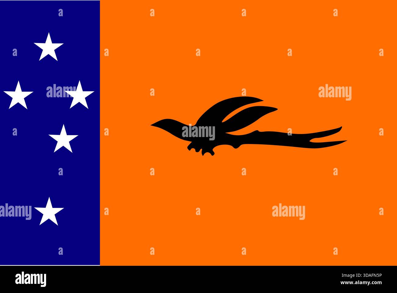 New Ireland flag featuring blue, white, and red design. Symbolizes ...