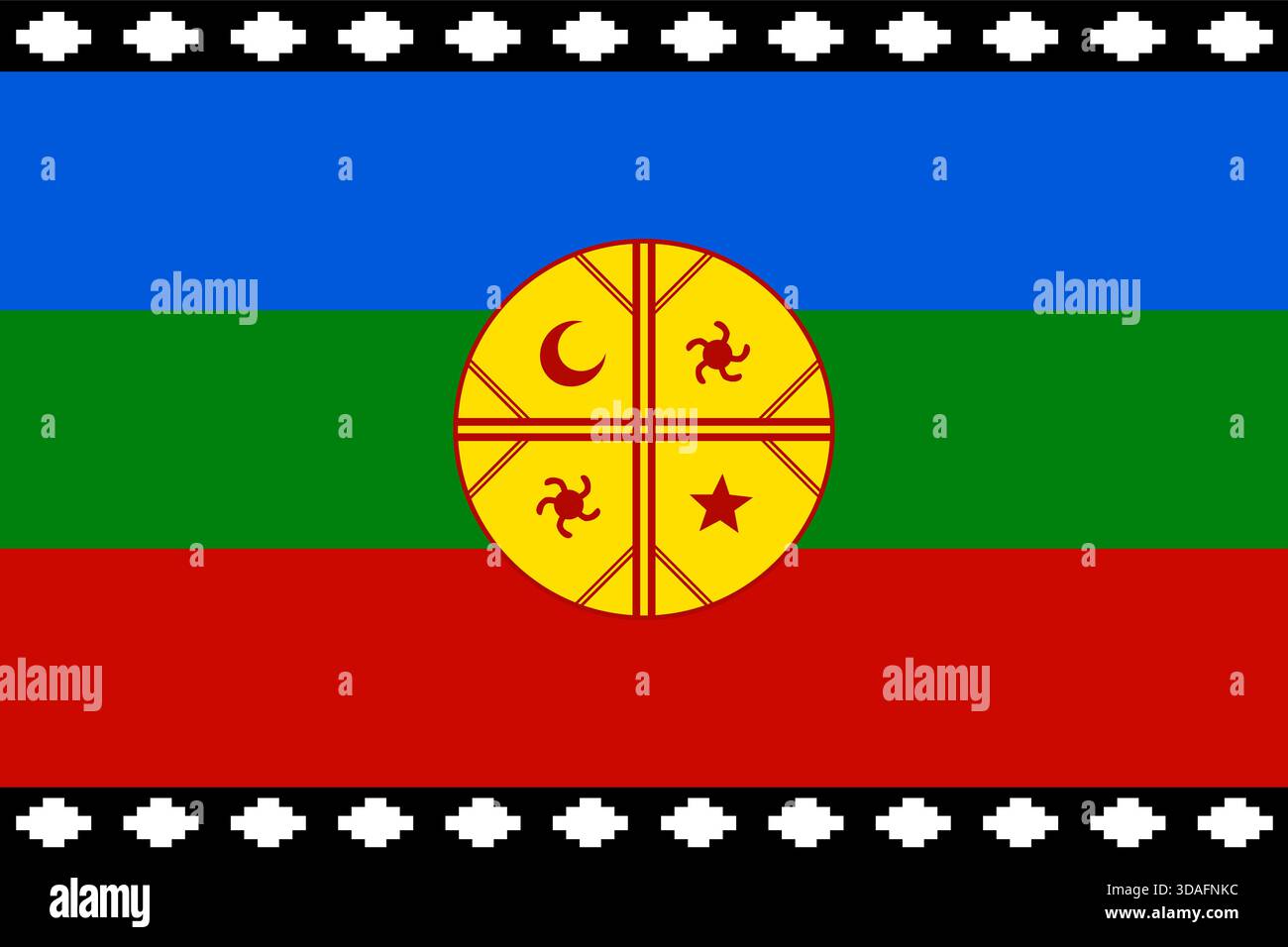 Mapuche cultural flag Stock Vector Images - Alamy