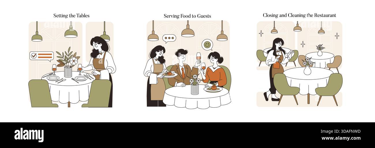Guests at tables Stock Vector Images - Alamy