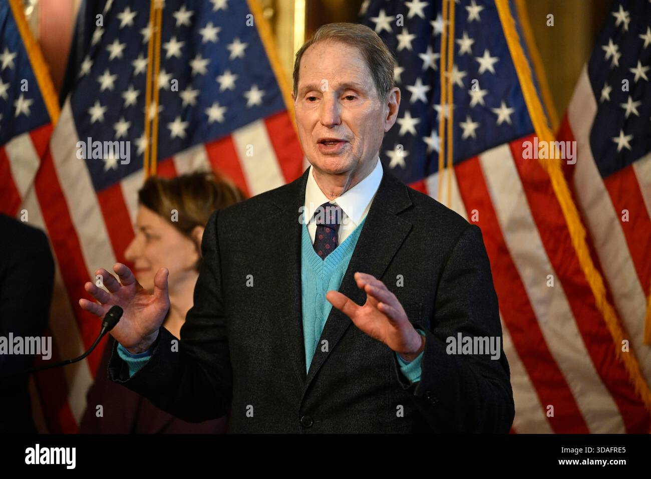 United States Senator Ron Wyden (Democrat of Oregon) speaks during a ...