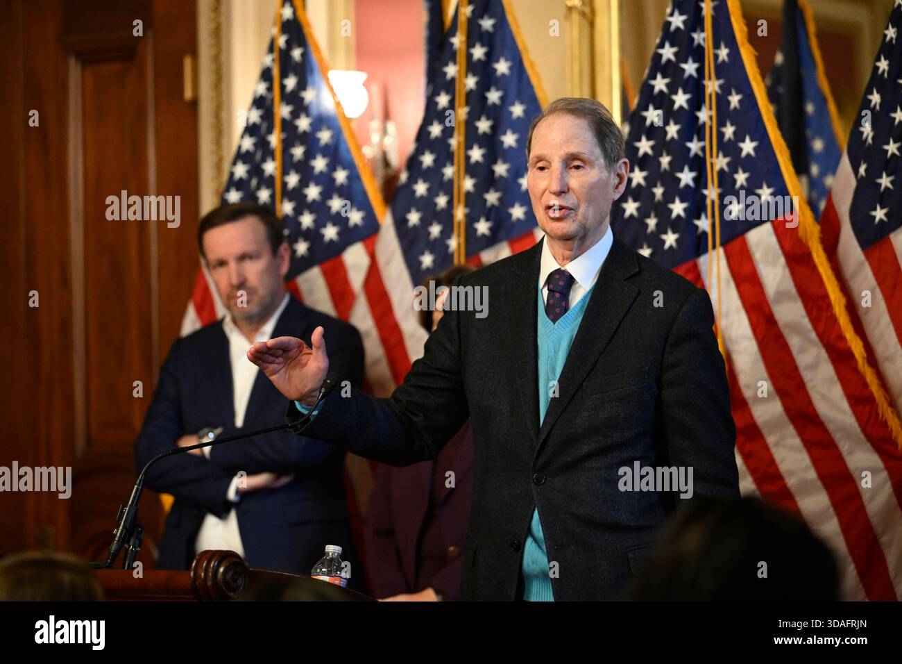 United States Senator Ron Wyden (Democrat of Oregon) speaks during a ...