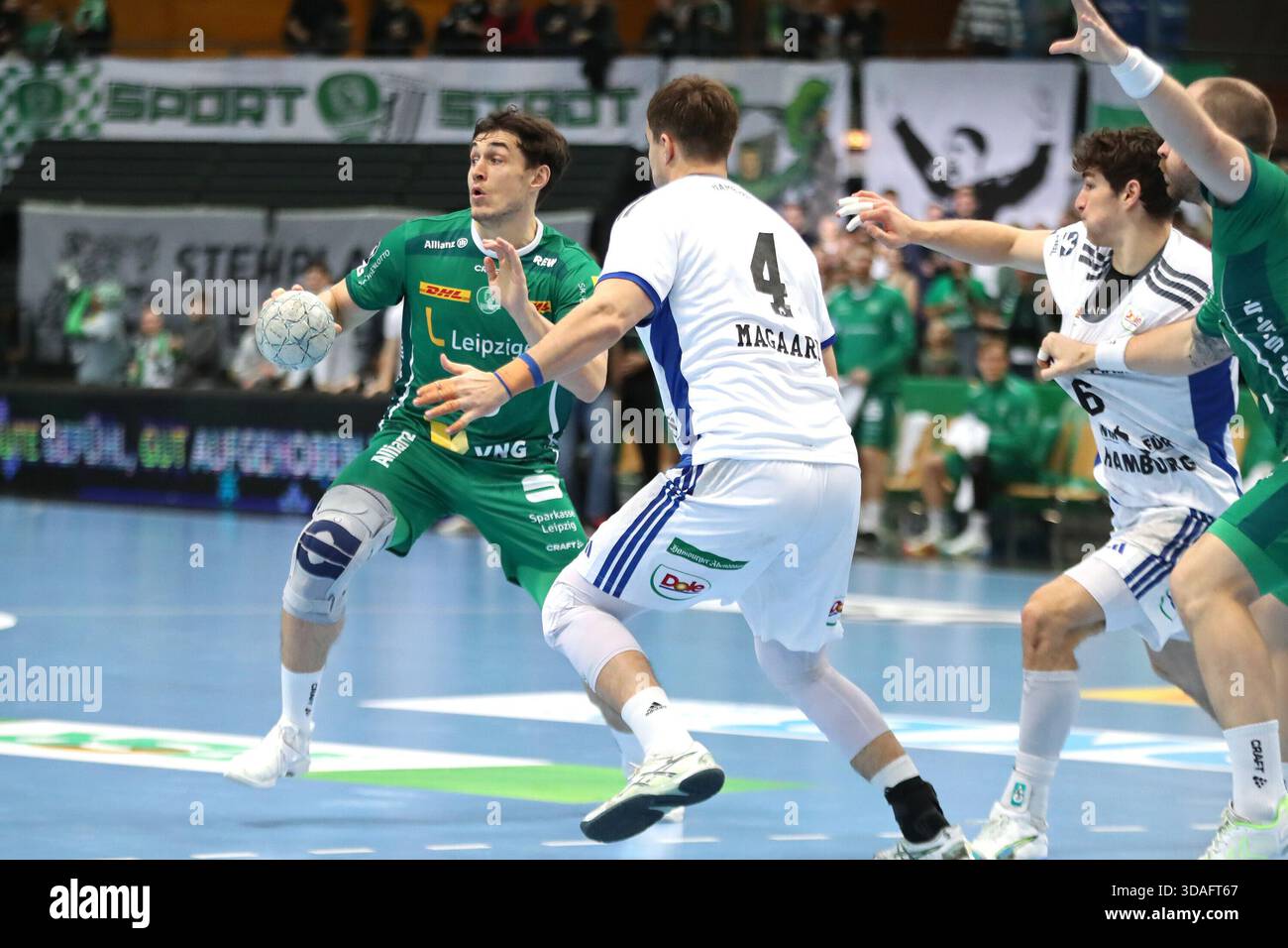 Matej Klima (13, SC DHfK Leipzig). Handball, DAIKIN HBL, 1st Bundesliga ...