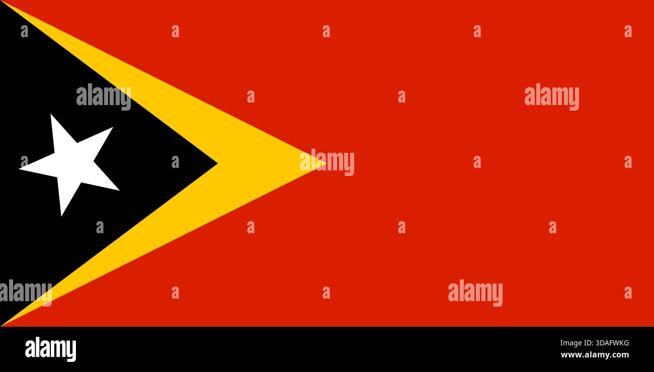 Flag of East Timor – National Banner of Timor-Leste, Red with Black ...
