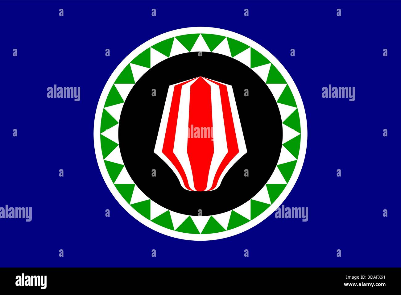 Flag of Bougainville – Autonomous Region Banner with Upe Headdress ...