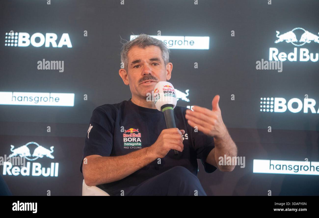 10 December 2025, Spain, Binissalem: Cycling: Media Day Team Red Bull ...