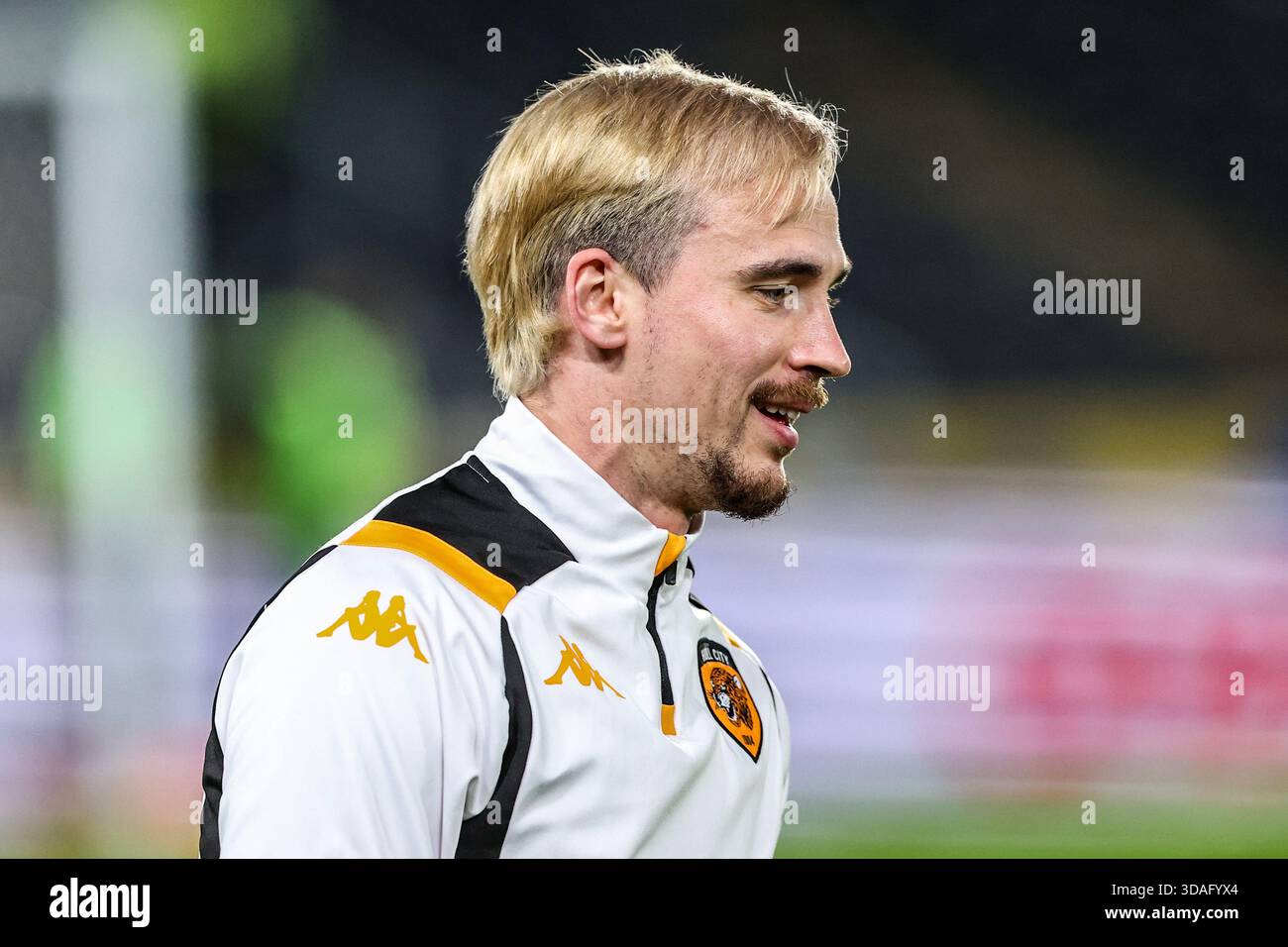 Liam Millar of Hull City in the pregame warmup session during the Sky ...