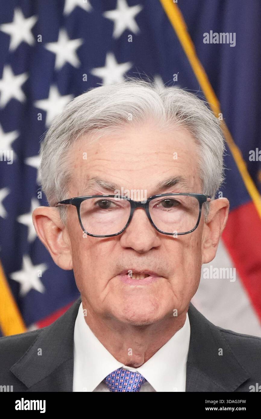 Federal Reserve Chair Jerome Powell speaks at the Federal Reserve ...