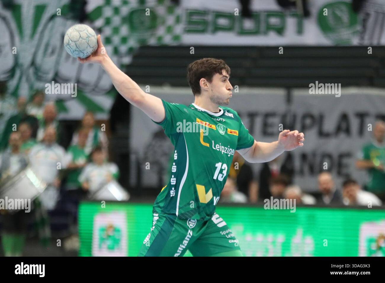 Matej Klima (13, SC DHfK Leipzig). Handball, DAIKIN HBL, 1st Bundesliga ...