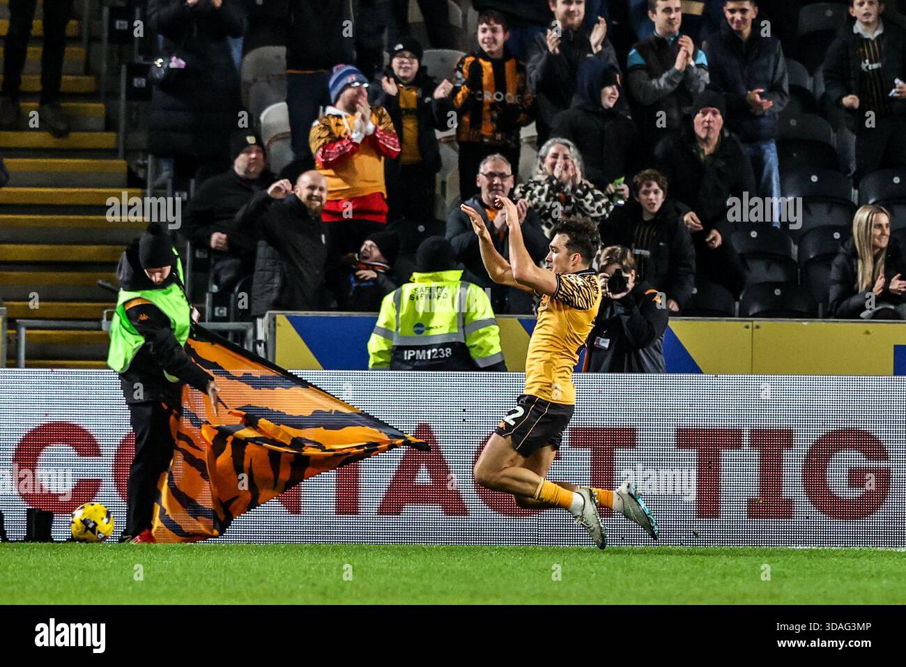 Kyle Joseph of Hull City celebrates his goal to make it 1-0 during the ...