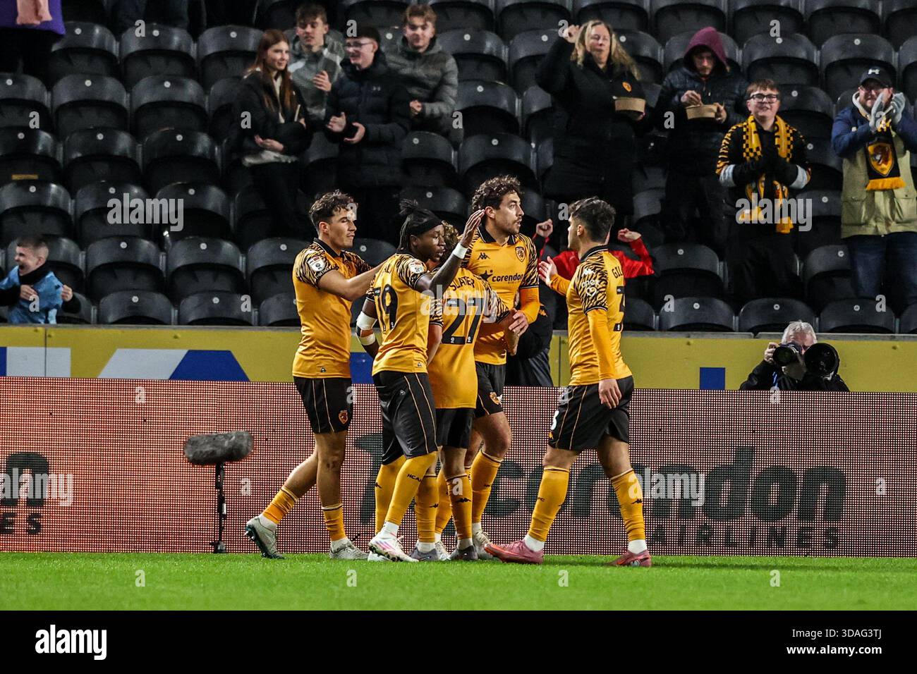 Kyle Joseph of Hull City celebrates his goal to make it 1-0 during the ...