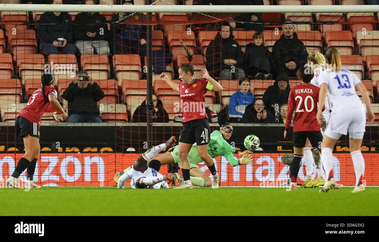OL Lyonnes' Tabitha Chawinga scores their side's first goal of the game ...
