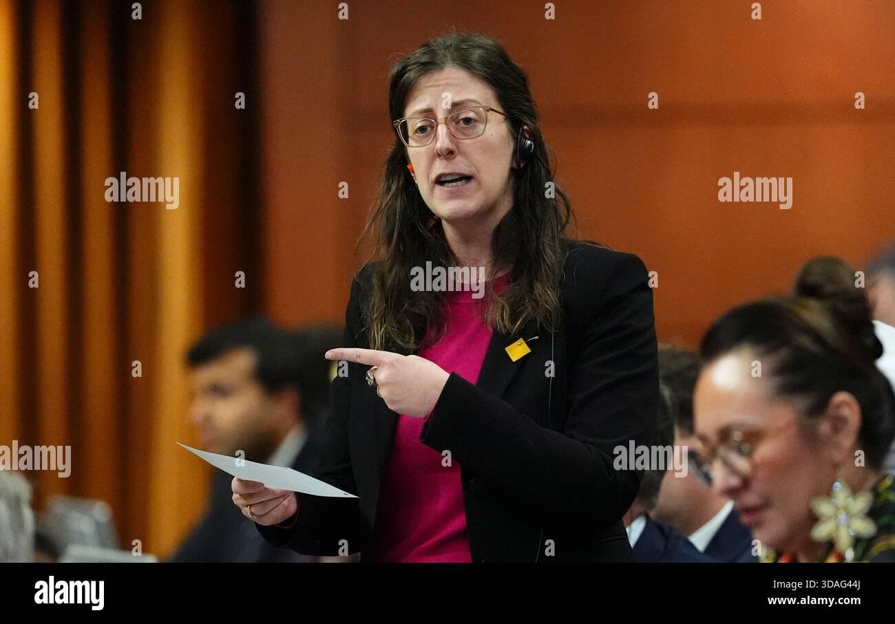 Stephanie McLean, Secretary of State (Seniors), responds to a question ...