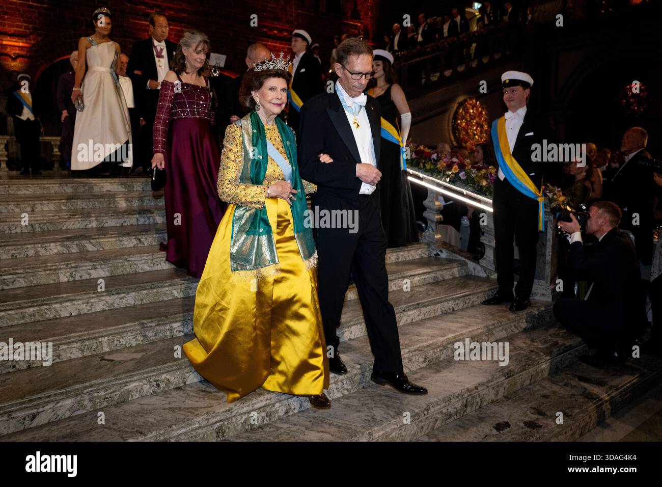 STOCKHOLM, SWEDEN 20251210 Queen Silvia and Thomas Perlmann during the ...