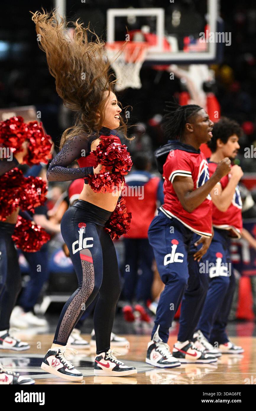 The Wizards dancers perform before an NBA basketball game between the ...
