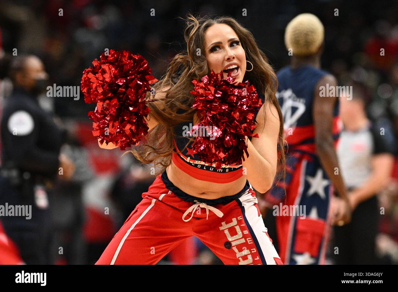 The Wizards dancers perform during an NBA basketball game between the ...