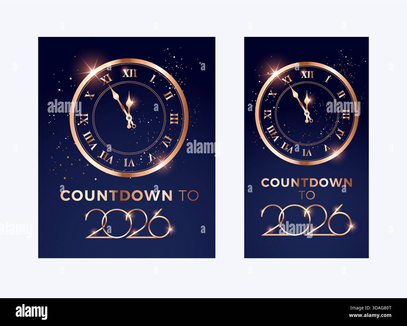 Countdown to 2026 New Year vertical backgrounds for social media post ...