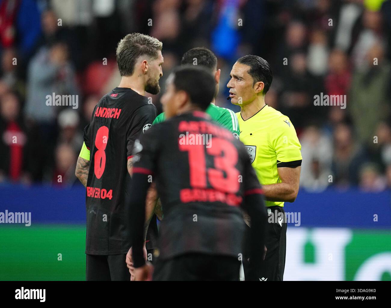 December 10 2025: Serdar Gozubuyuk gestures during a Champions League ...