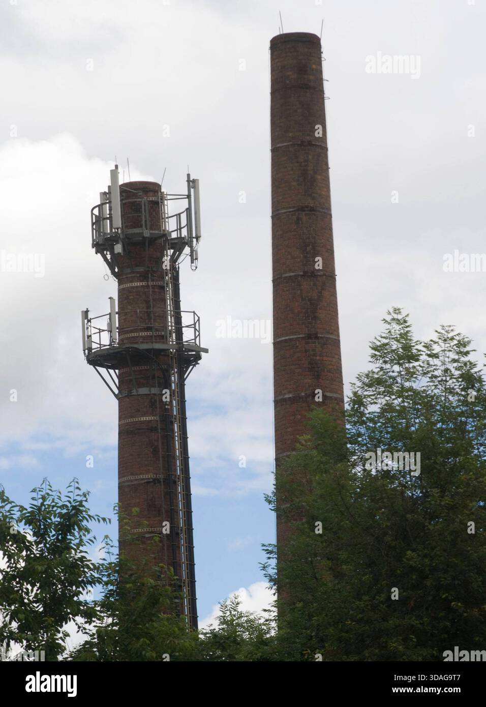 a factory chimney or flue for conveying industrial exhaust gases a ...