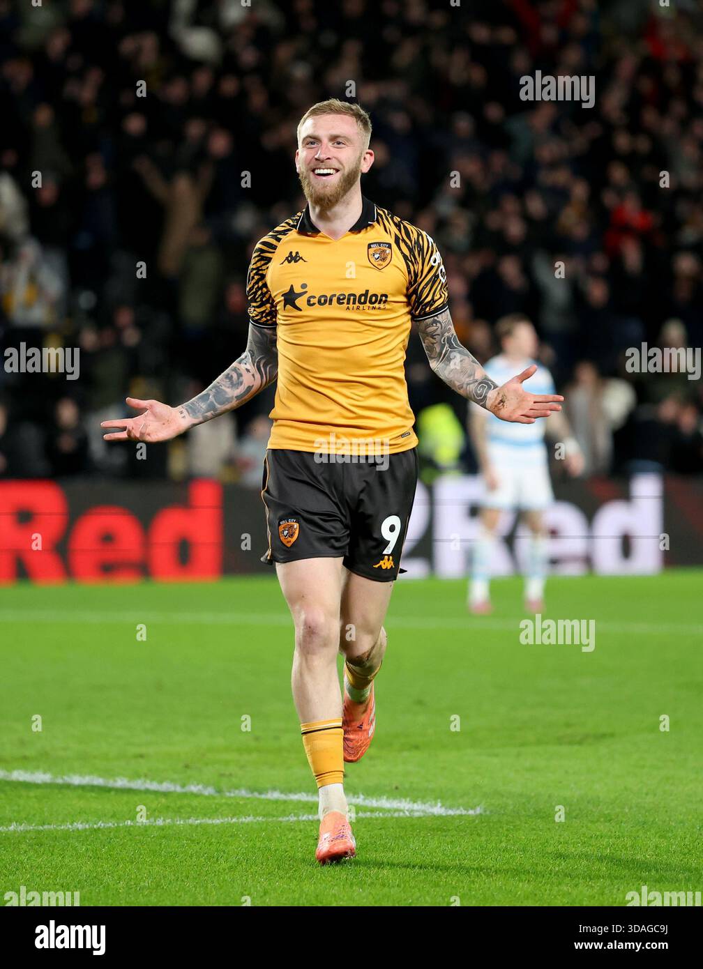 Hull City's Oliver McBurnie celebrates after scoring his sides second ...