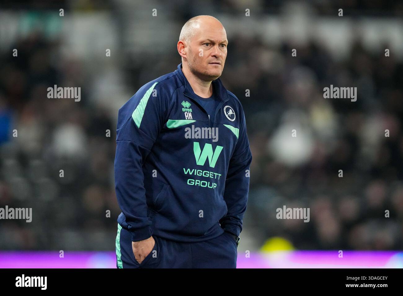Alex Neil manager of Millwall looks on during the Sky Bet Championship ...