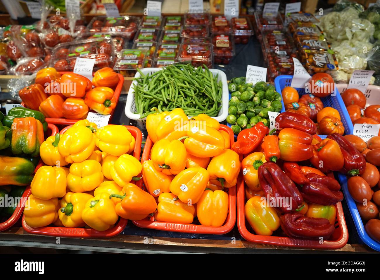 Produce for sale at the Reading Terminal Market in Philadelphia ...