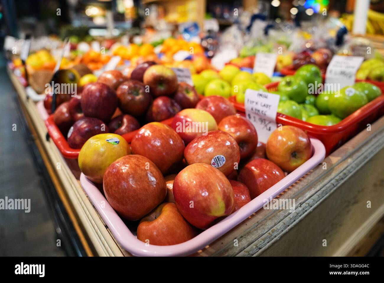 Produce for sale at the Reading Terminal Market in Philadelphia ...