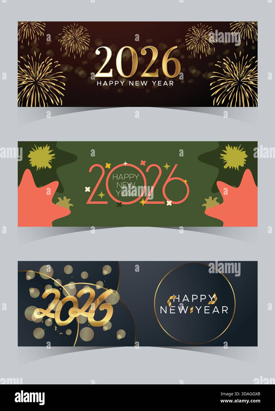 2026 happy new year nature Stock Vector Images - Alamy