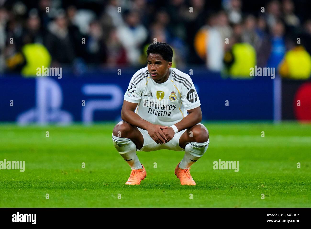 Endrick of Real Madrid CF during the UEFA Champions League match ...