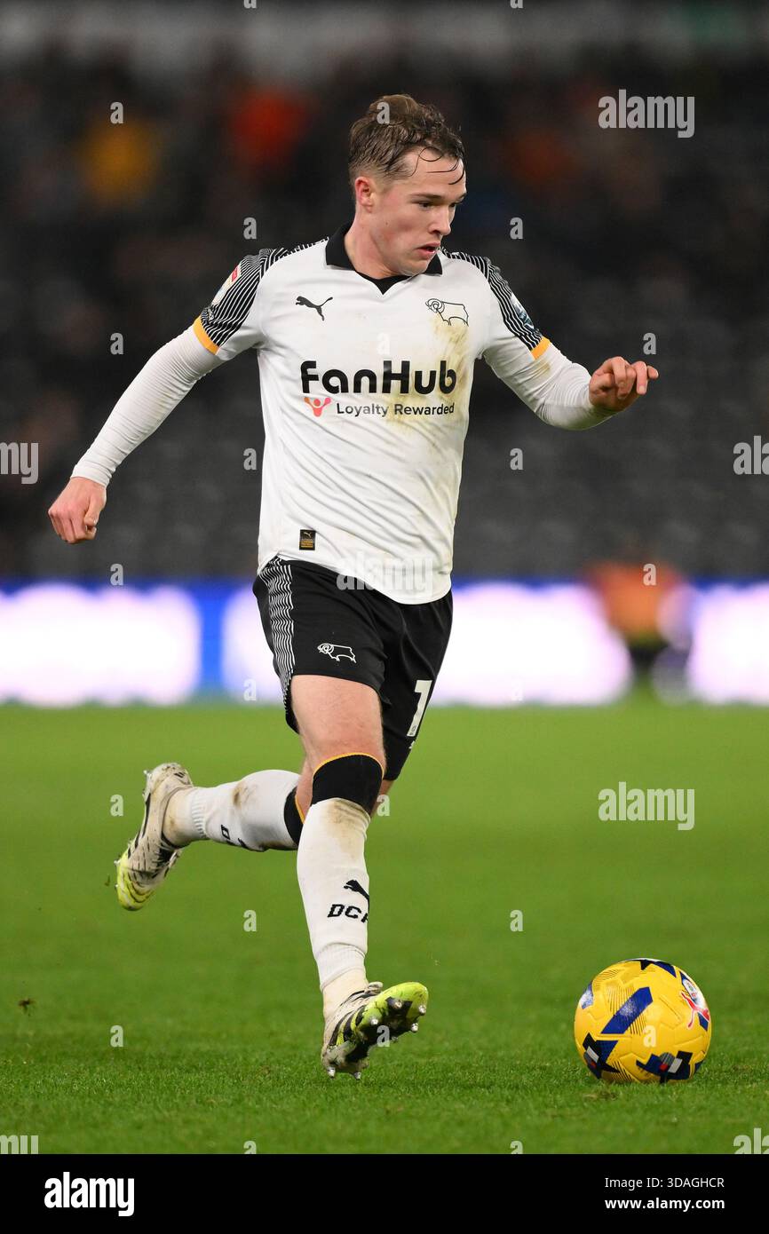 Liam Thompson of Derby County during the Sky Bet Championship match ...