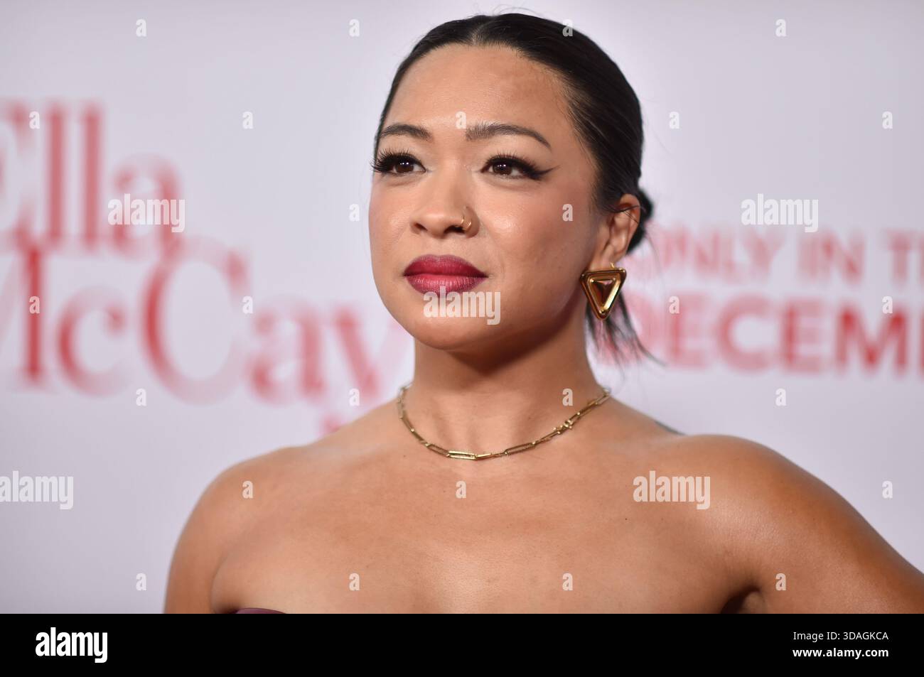 Rubina Bernabe arrives at the LA premiere of "Ella McCay" on Tuesday ...