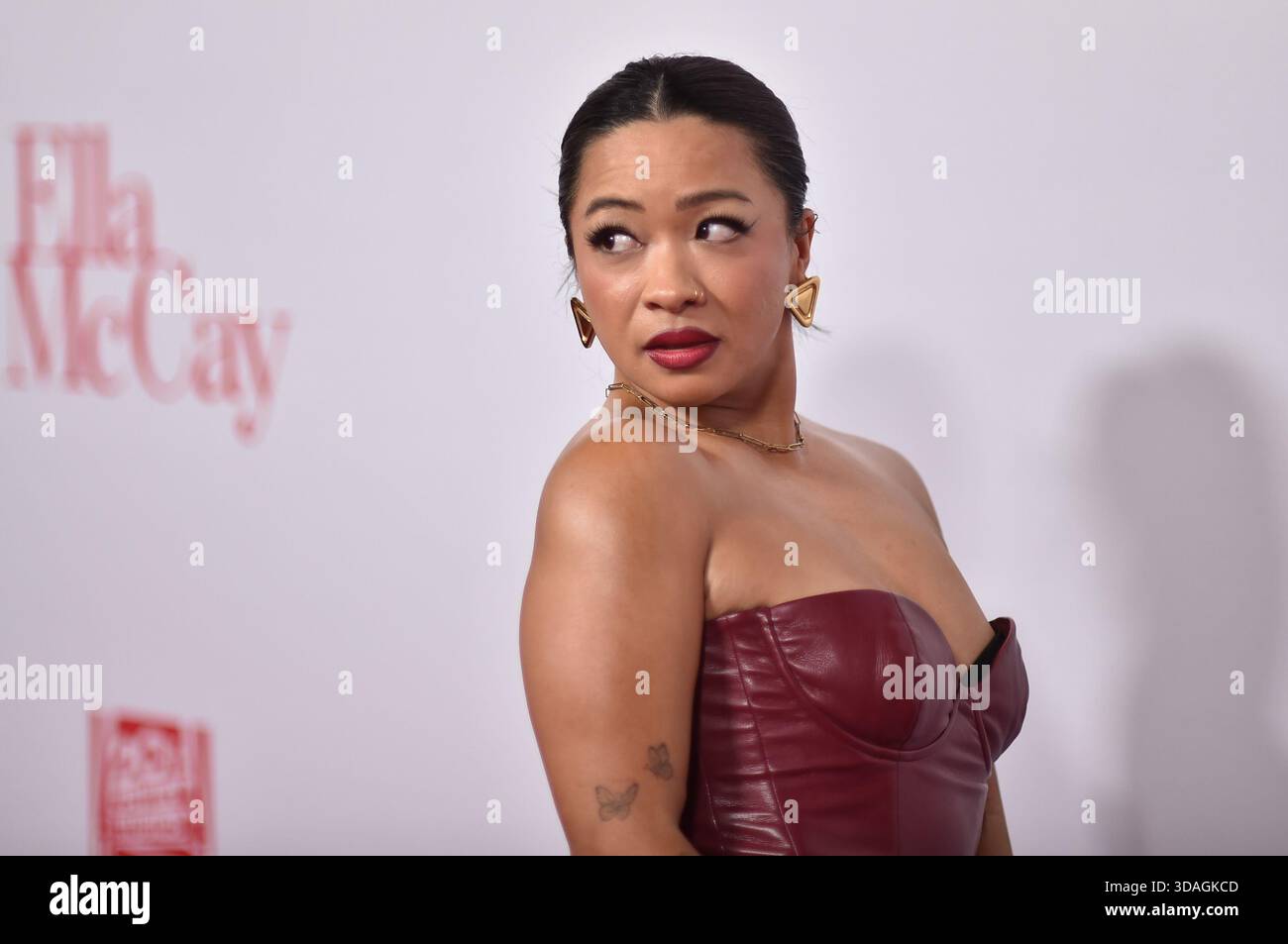 Rubina Bernabe arrives at the LA premiere of "Ella McCay" on Tuesday ...