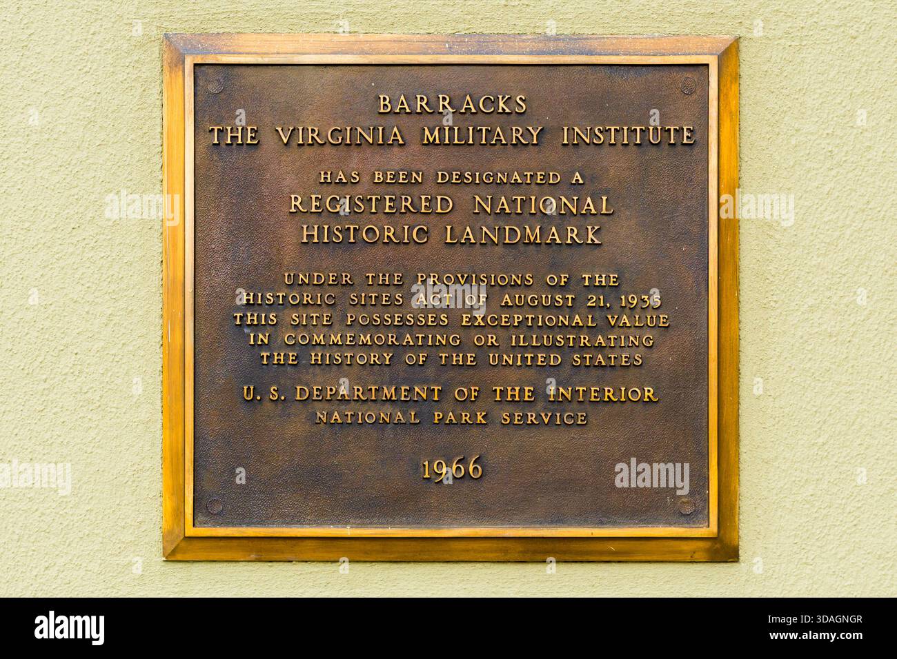 Lexington, VA, USA, October 26, 2025: National Historic Landmark sign ...