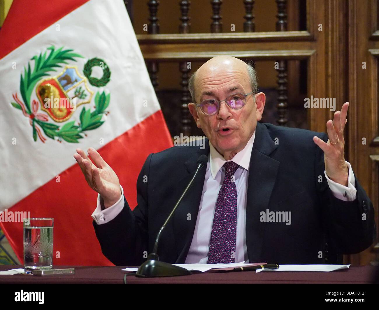 Lima, Peru. 10th Dec, 2025. Ambassador Hugo de Zela Martinez, Minister ...