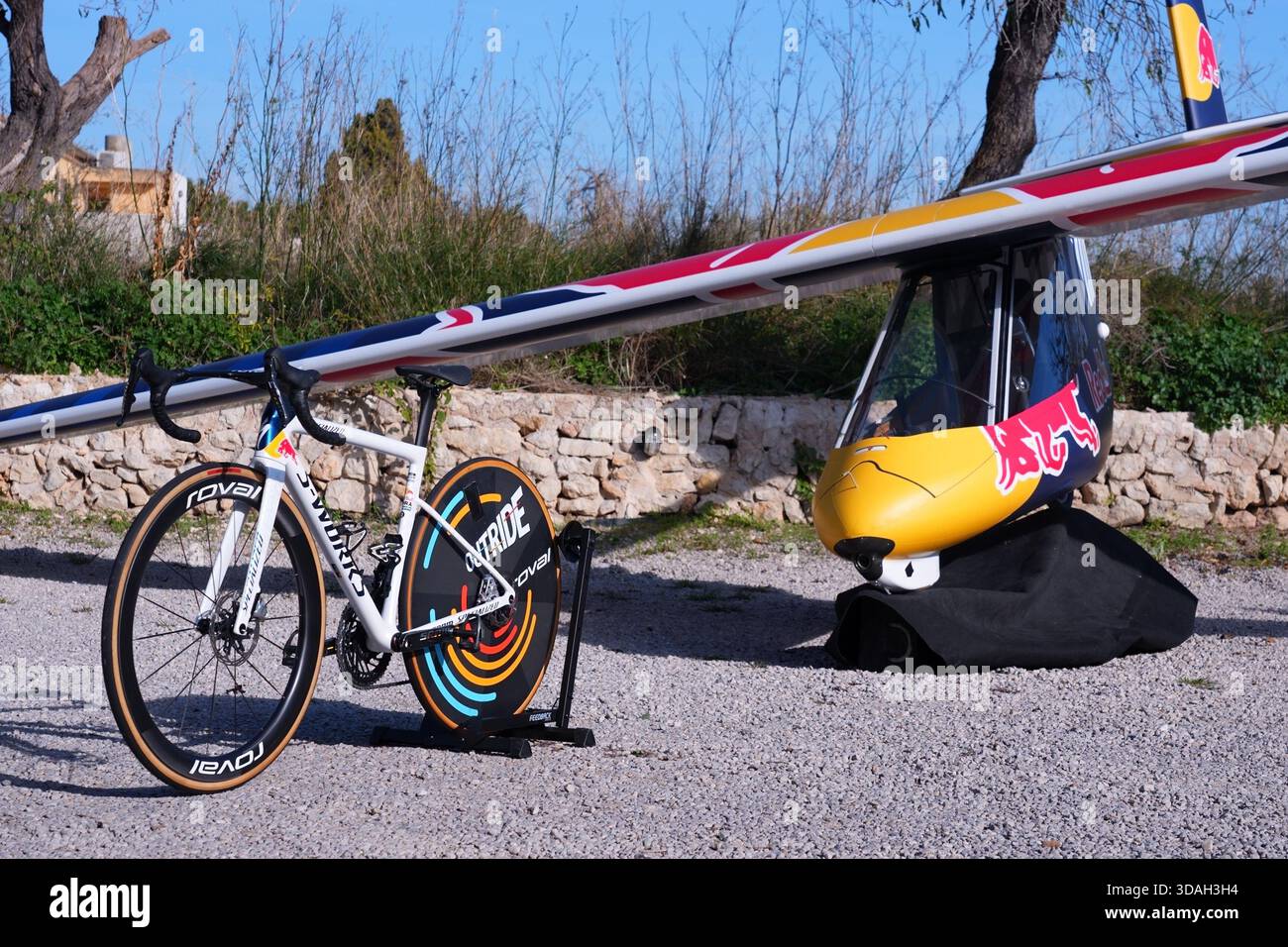 A time trial bike pictured at the media day of the Red Bull-BORA ...
