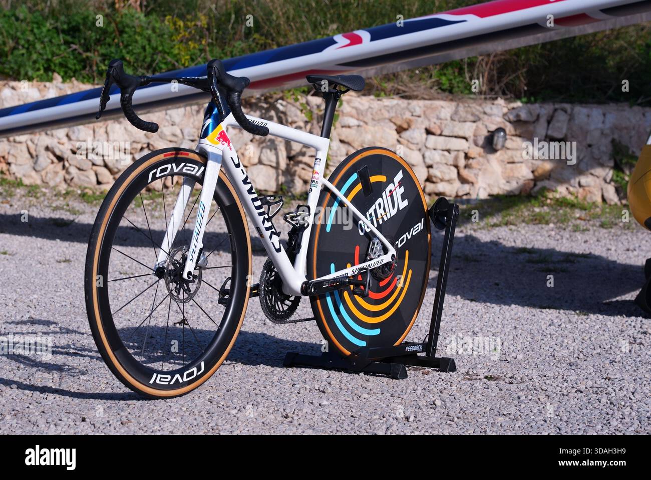 A time trial bike pictured at the media day of the Red Bull-BORA ...