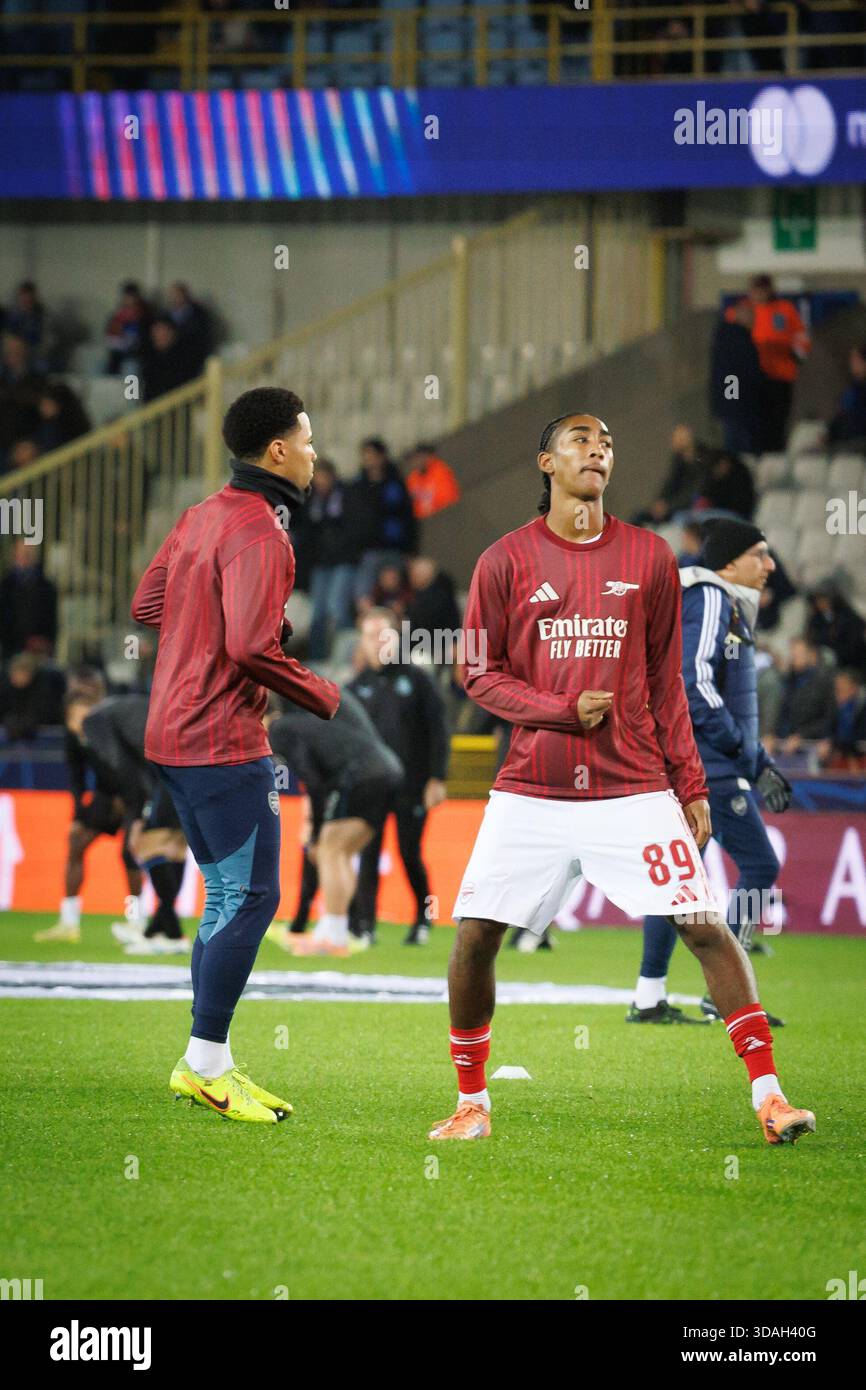Arsenal's Marli Salmon pictured in action during the warming-up for a ...