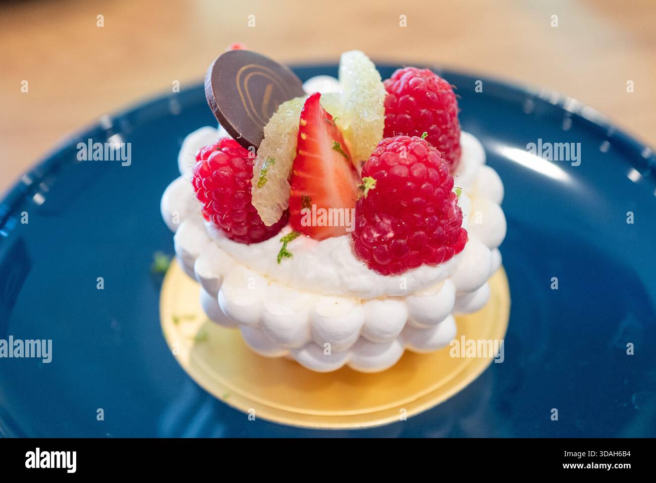 Close-up of Pavlova dessert at Maison Benoit bakery in Danville ...