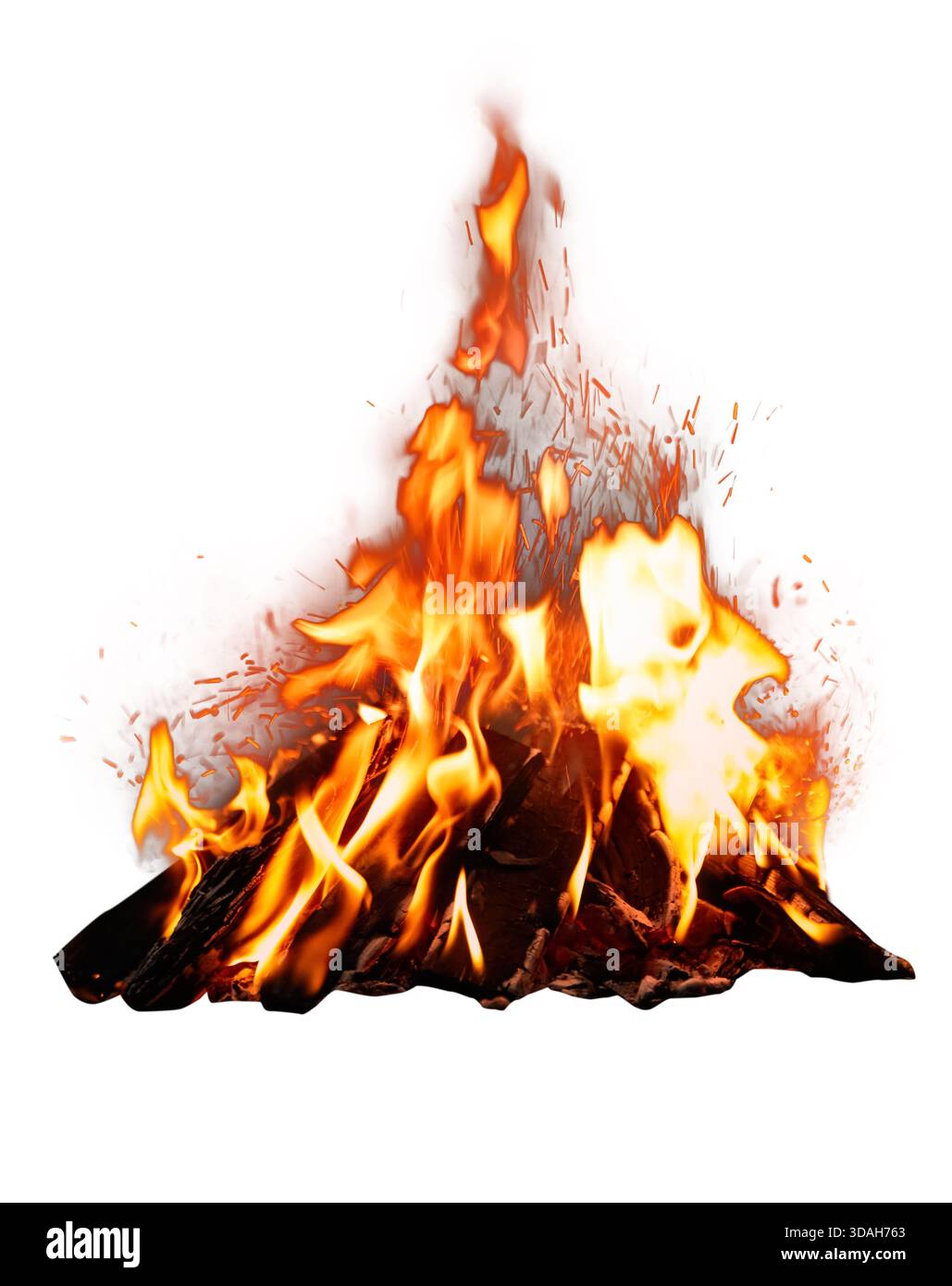 Hot red burning firewood Cut Out Stock Images & Pictures - Alamy