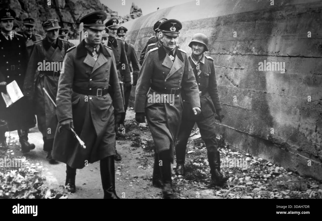 Archival photo photograph field marshal erwin rommel inspecting hi-res ...