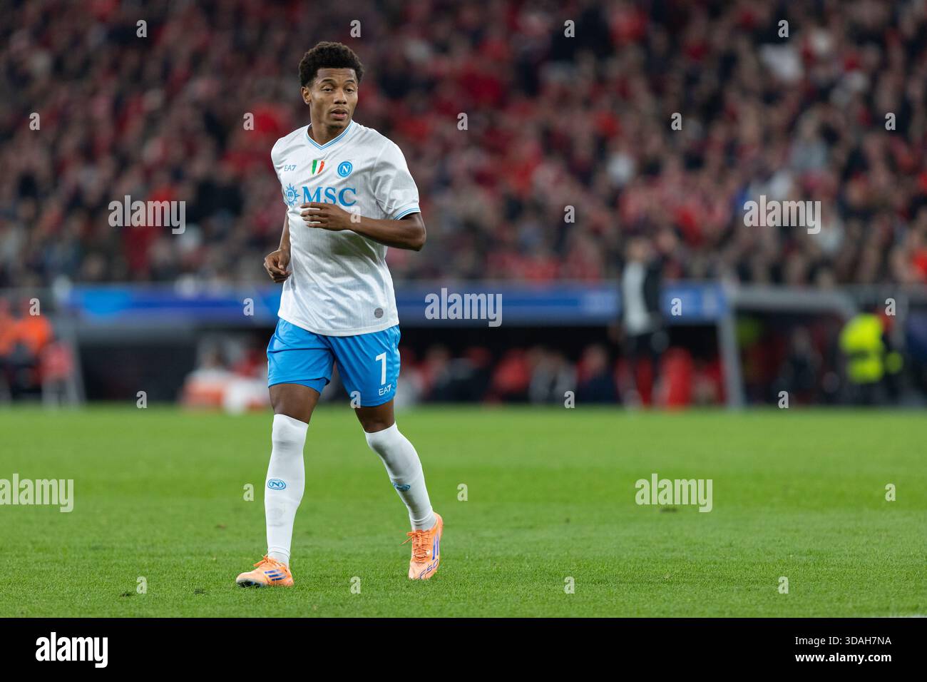 December 10, 2025. Lisbon, Portugal. Napoli forward from Brazil DAVID ...