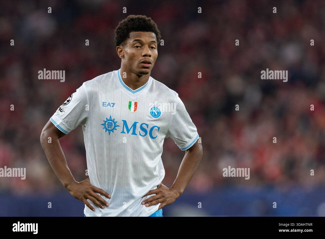 December 10, 2025. Lisbon, Portugal. Napoli forward from Brazil DAVID ...