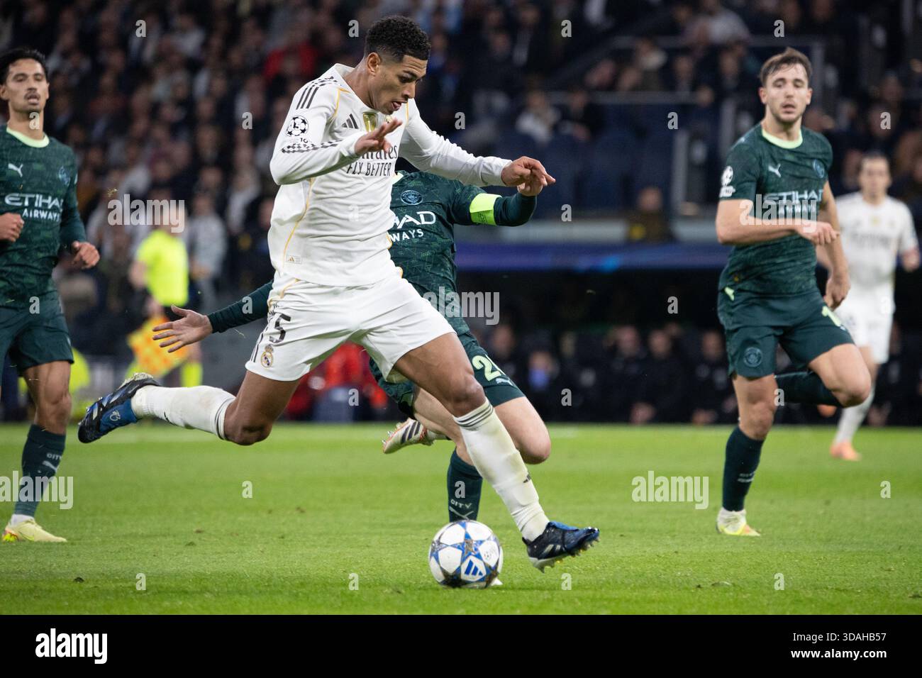 Jude Bellingham of Real Madrid seen in action during the UEFA Champions ...