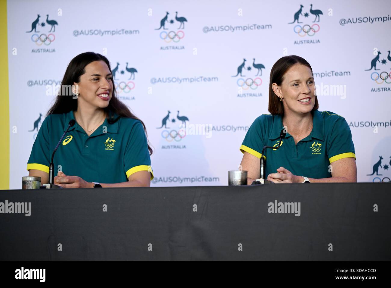 Olympians Marianna Tolo (left), and Alyce Wood during an Australian ...