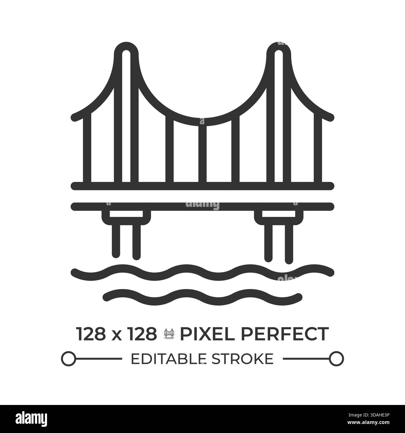 City bridge over river transportation Black and White Stock Photos ...