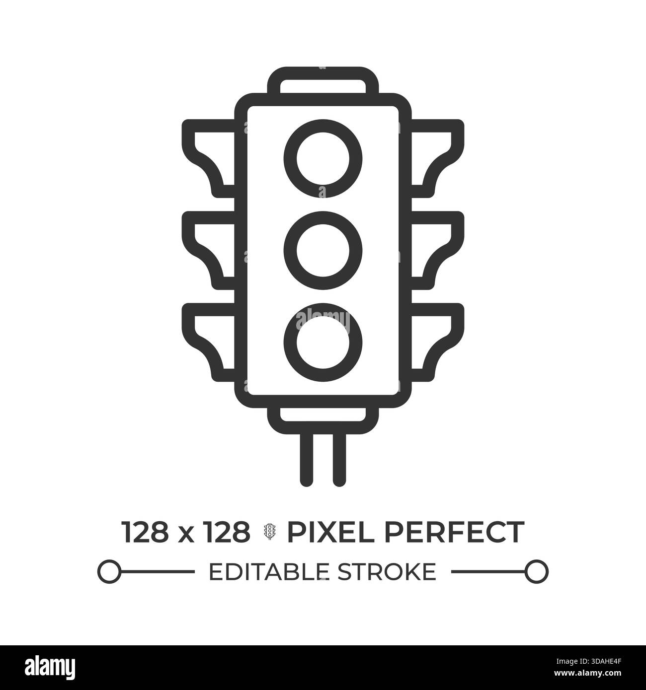 Traffic light pixel perfect line icon Stock Vector Image & Art - Alamy