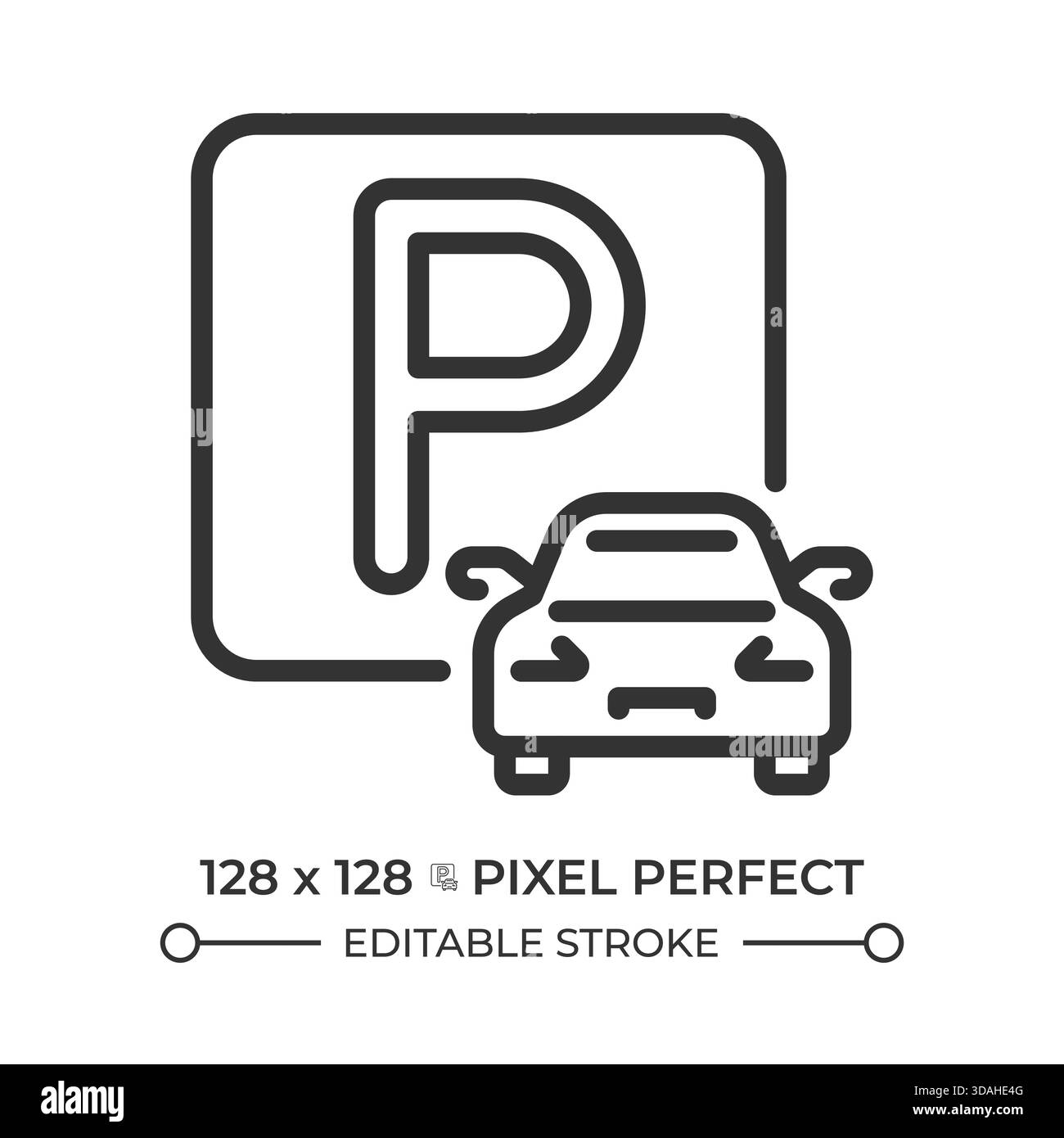 Line of cars and parking Stock Vector Images - Alamy