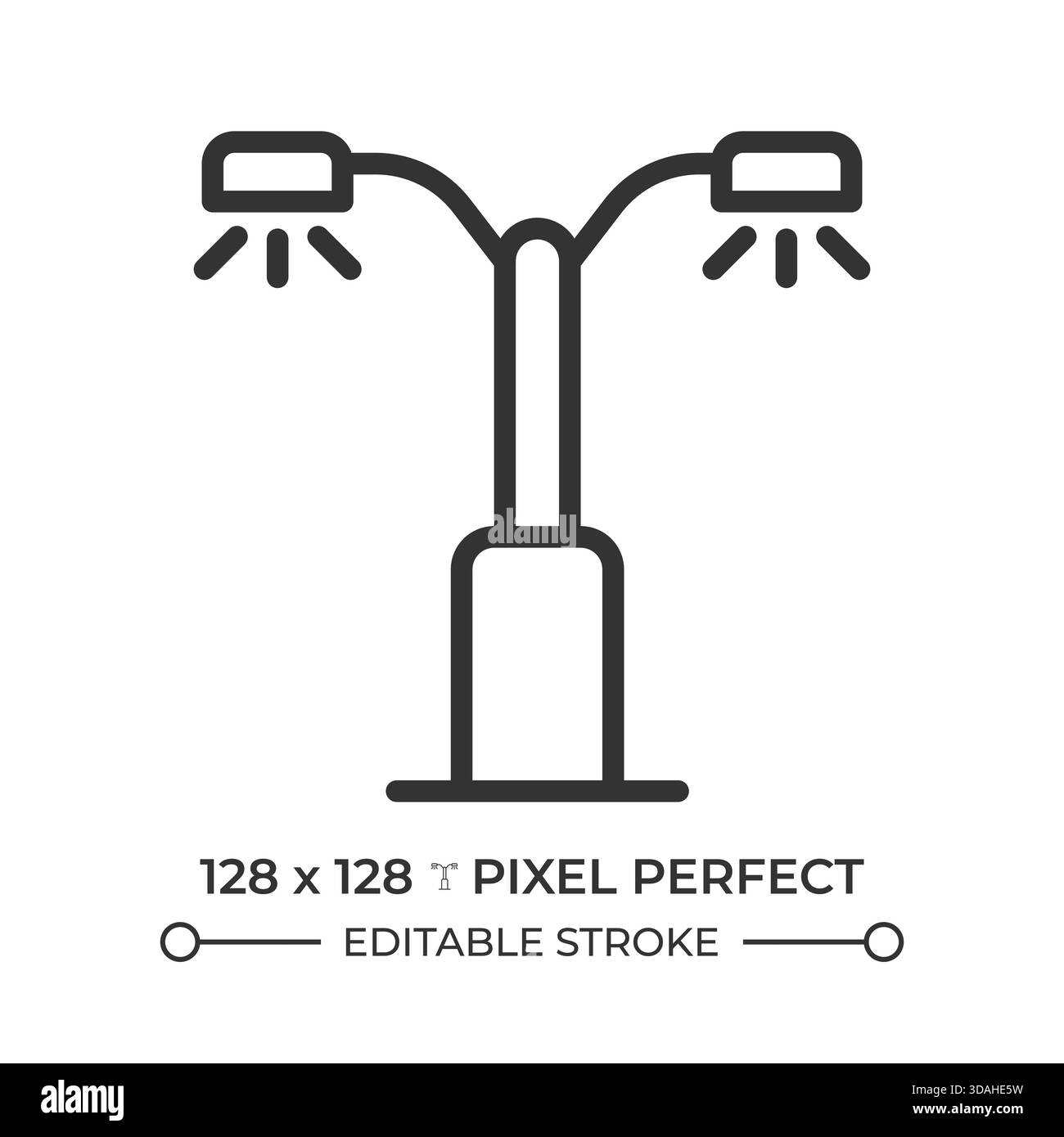 Street lighting pixel perfect line icon Stock Vector Image & Art - Alamy