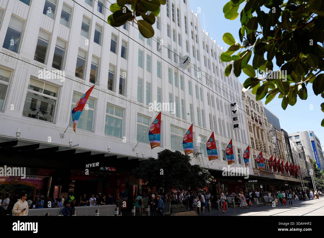A general view of the Myer store on Bourke Street Mall in Melbourne ...
